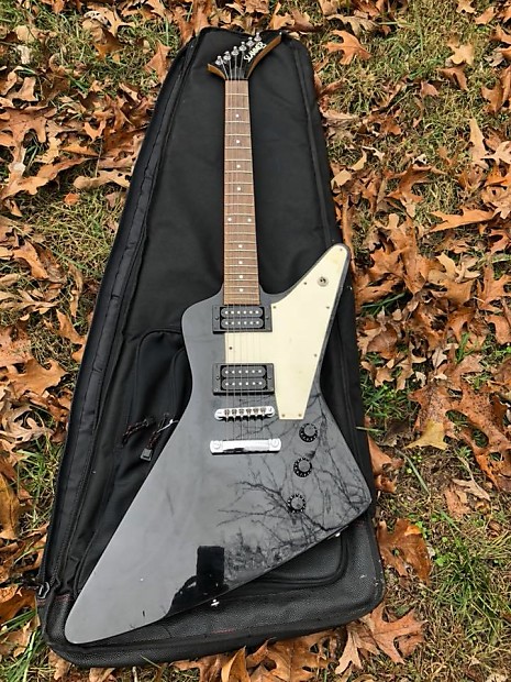 Slammer by Hamer XP-1 /BK Black Explorer with gig bag | Reverb