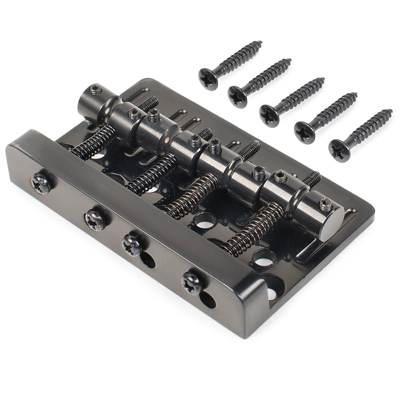 Stewmac High Mass Bass Bridge, Black | Reverb
