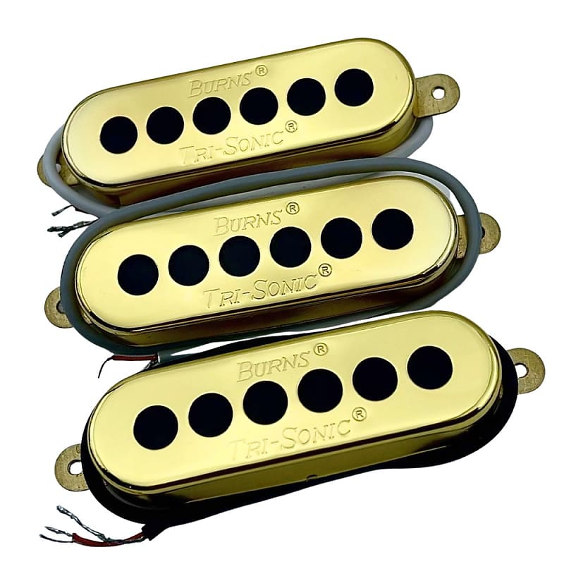 Burns Alnico V Tri-Sonic Single Coil Pickup Set Neck Middle | Reverb