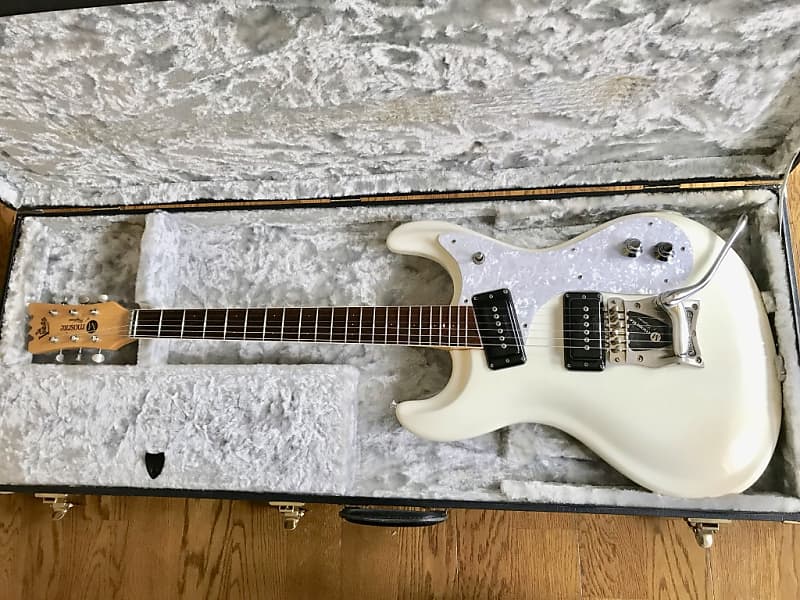 Mosrite Mark-I 1965 Reissue - White MOD w/Hard case | Reverb