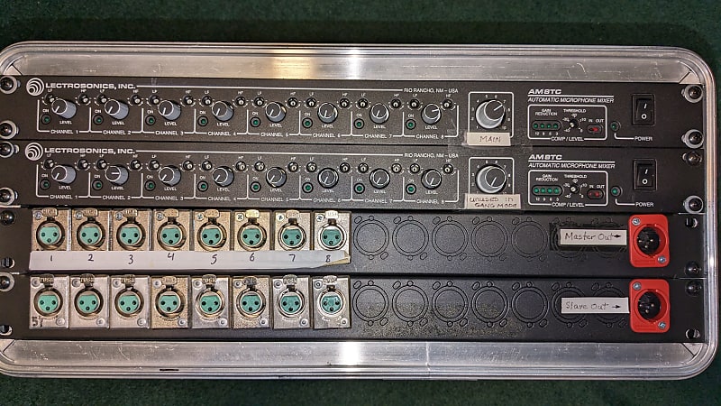 Lectrosonics AM8TC (2) Automixers. in SKB rack-case | Reverb