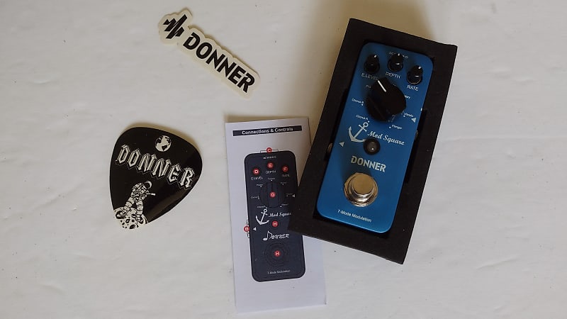 Donner Mod Square Mini SFX Pedal 7 Modulation Multi Effects | Reverb