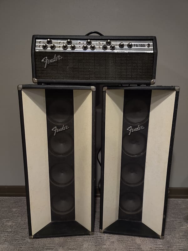 Fender PA 100 1970s Black Vintage | Reverb