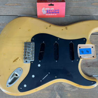Real Life Relics Strat® Stratocaster® Body Aged Butterscotch | Reverb