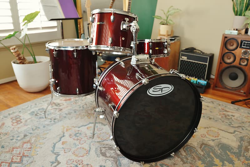 Sound Percussion Labs 4-piece Drum Kit Set (Wine Red) | Reverb