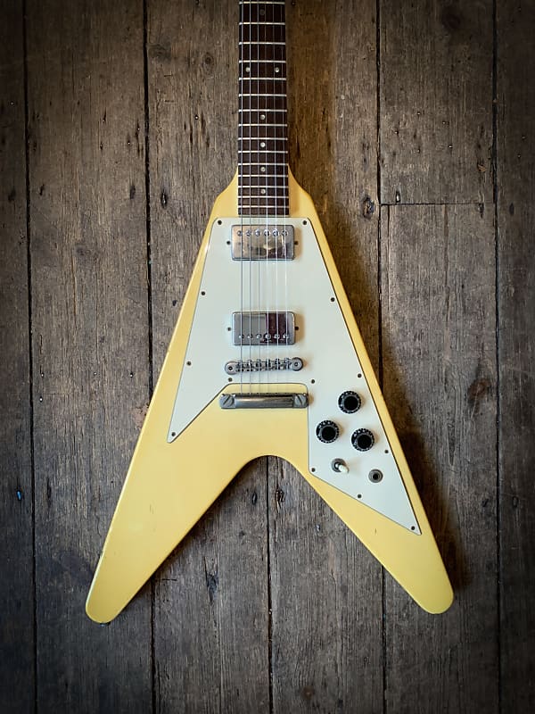 1986 Gibson Flying V Custom Shop model in white finish | Reverb