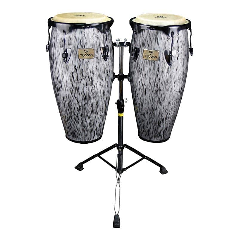 Tycoon Percussion Kinetic Steel Series Congas Black Powder | Reverb