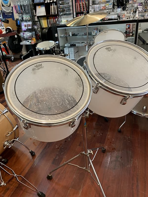 Ludwig Vistalite 13x9 and 14x10 rack toms with stand 70's | Reverb