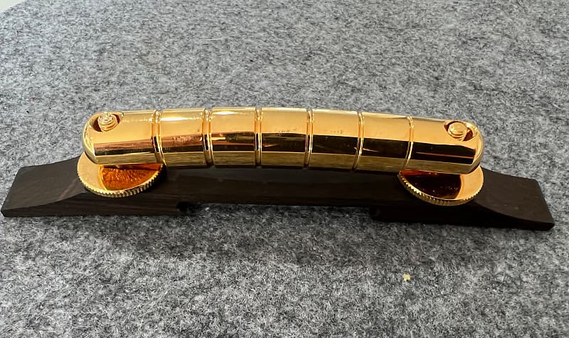 Gretsch Gold Rocking Bar Bridge Rosewood Base for Gretsch 12" | Reverb