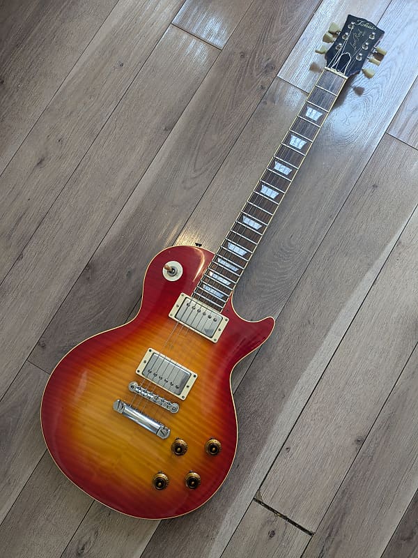 1985 Tokai LS-65 CS Cherry Sunburst Flametop | Reverb