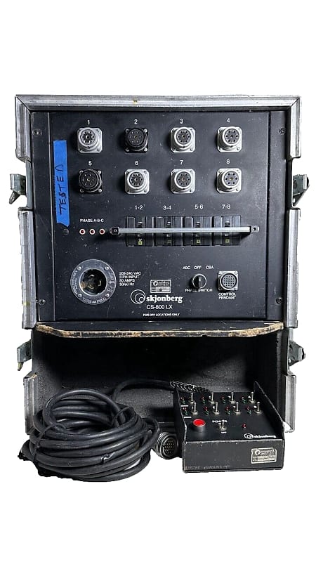 Skjonberg CS-800LX 8Ch Hoist Control W/Wheeled Case #6112 | Reverb