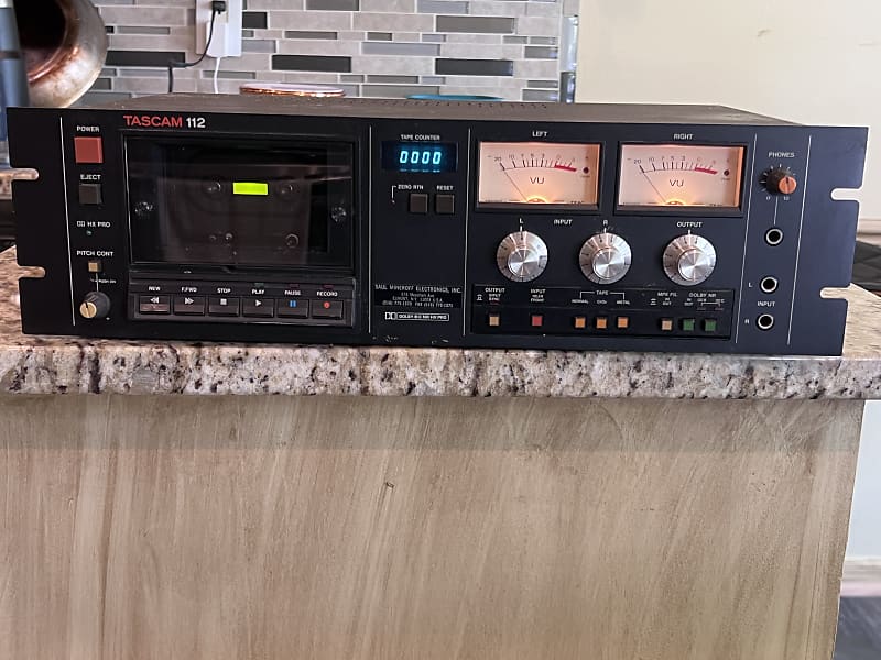 Tascam 112 Rack Mountable Studio Cassette Deck Tape Recorder | Reverb