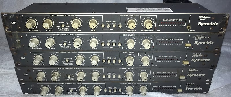 Symetrix 501 Peak RMS Compressor Limiter Lot of 5 Units AS IS | Reverb