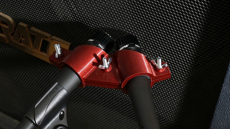 3d Printed Dual SM57 "Friendly Fredman" Clip Galaxy Red (3d | Reverb