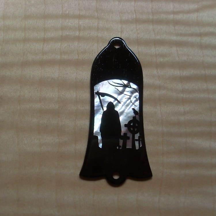 Custom Ebony Truss Rod Cover fits Gibson style guitars, Grim | Reverb