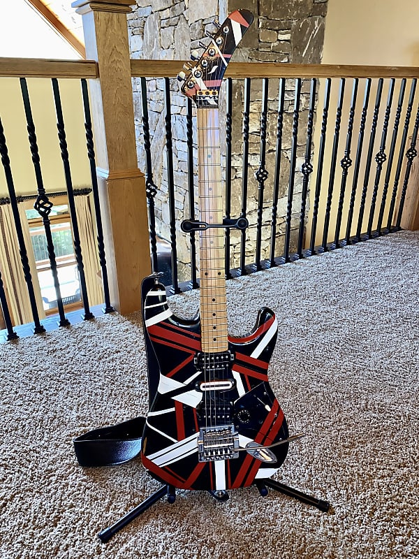 Fender Stratocaster 1974 Black with EVH pattern | Reverb