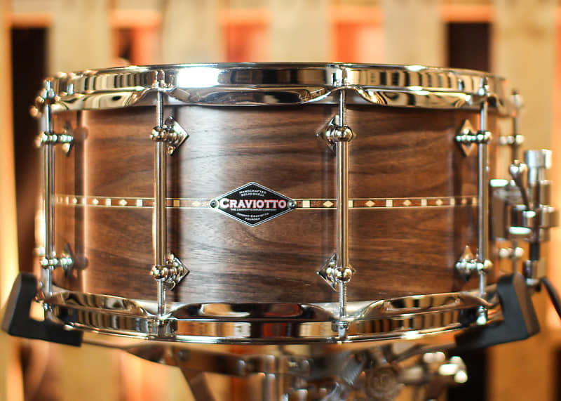 Craviotto 6.5x14 Custom Shop 10-Lug Walnut Satin Oil w/ | Reverb