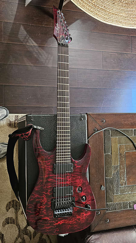 Agile Interceptor Pro 727 Eb 7 String Floyd Rose Electric Reverb