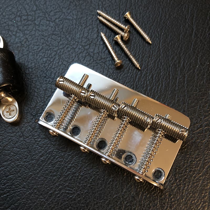 Fender Pure Vintage Bass Bridge Assembly Nickel/Chrome | Reverb