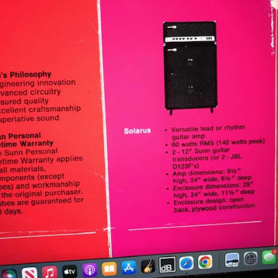 Sunn Solarus 1969 - Combo Amp | Reverb