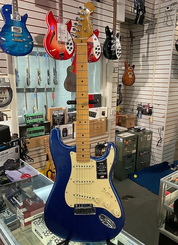 Fender 0118012795 American Ultra Stratocaster, Maple Coral | Reverb