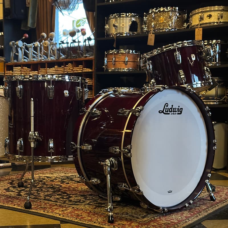 NEW Ludwig Classic Maple Fab Outfit in Cherry Stain Lacquer - | Reverb