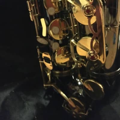 Mendini by Cecilio Tenor Saxaphone Black nickel with gold | Reverb