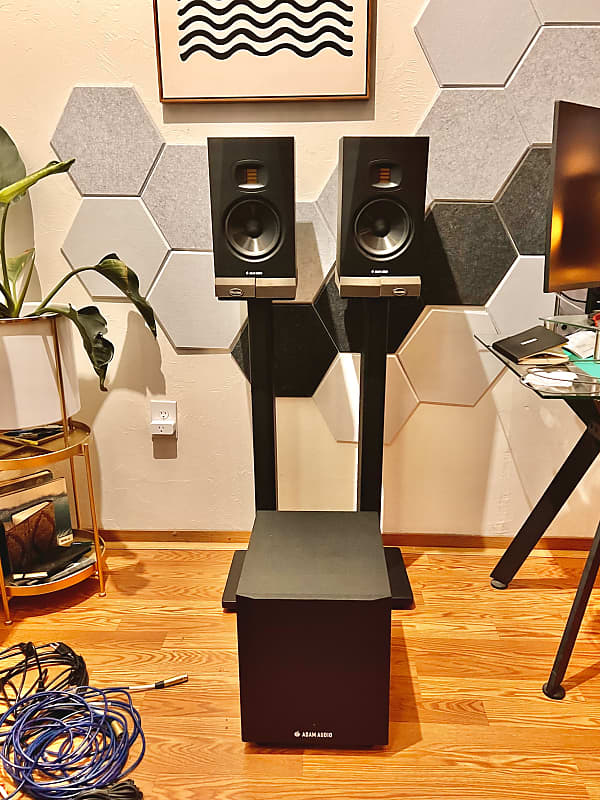 Adam Audio T7V 7” powered monitors (pair) + T10S 10” powered | Reverb