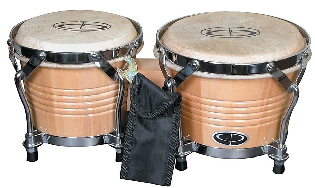 GP Percussion B2 Pro-Series Tunable Bongos 6 & 7 Inch (Clear | Reverb