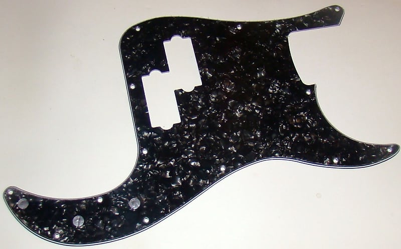 Replacement Pickguard for Fender Precision Bass - Black Pearl | Reverb