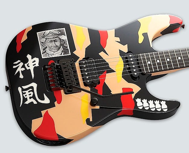 Guitar stickers ESP GL-200K Kamikaze decal Hieroglyphs and | Reverb