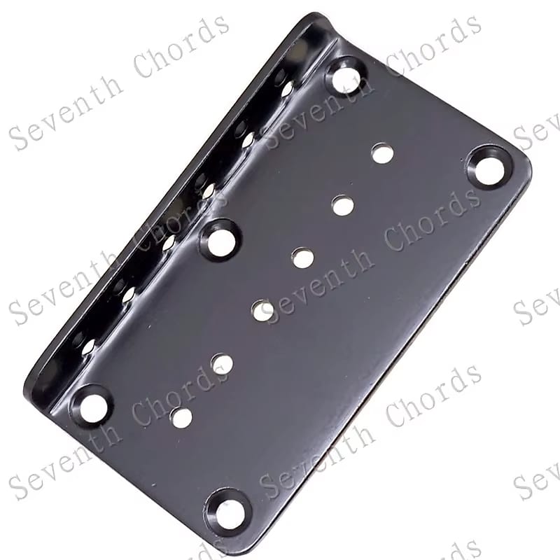 Black Guitar Strat Style Fixed Bridge Base Plate | Reverb