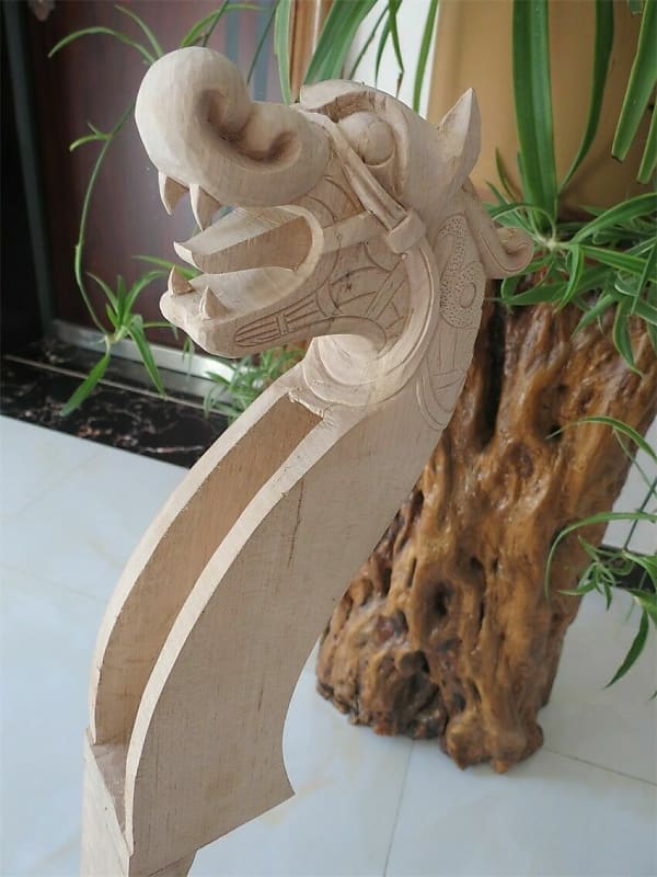 Hand-made double bass neck 3/4,dragon carving,upright bass | Reverb