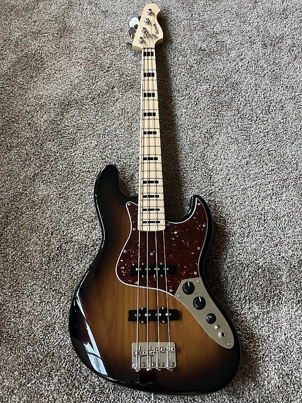Warmoth SSB Jazz Bass 32" Scale, 2024, 3-tone sunburst, | Reverb