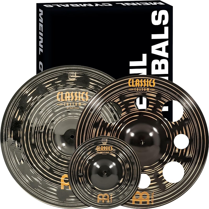 Meinl Cymbals 2 Classics Custom Dark Effects Pack / 3-pc Box | Reverb