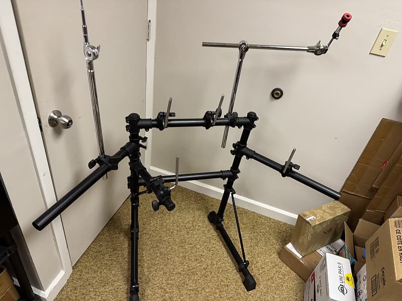 Roland MDS-3 V-Drum Rack w/4 L-Rods And Clamps 2 Cymbal Arms | Reverb