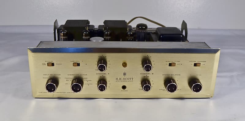 H.H.Scott 222C Stereo Laboratory Tube Amplifier Brimar CV4004 | Reverb