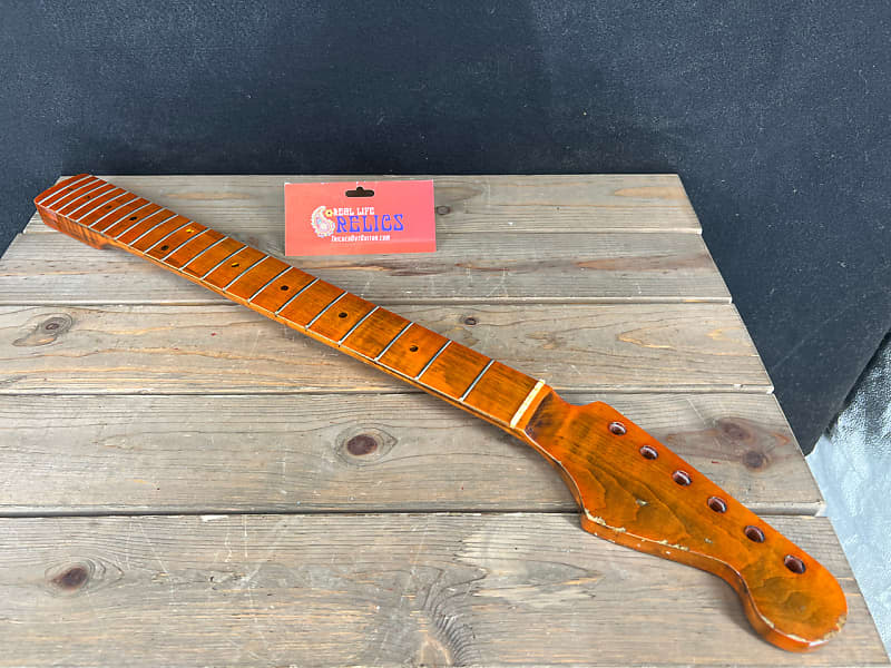 Real Life Relics Aged Flame Maple Strat® Style Neck | Reverb UK