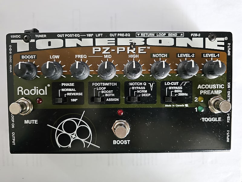 Radial Tone bone PZ-PRE 2 Channel Acoustic Preamp | Reverb