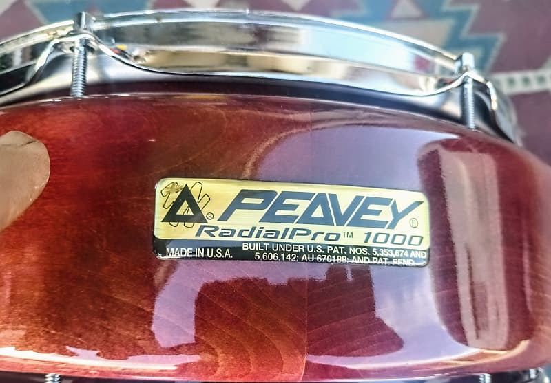 Peavey Radial 1000 snare 90s - Cherry Mahogany | Reverb
