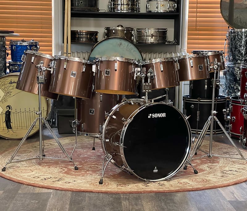 1970's Sonor Phonic 'Sound Machine' Metallic Bronze KN | Reverb