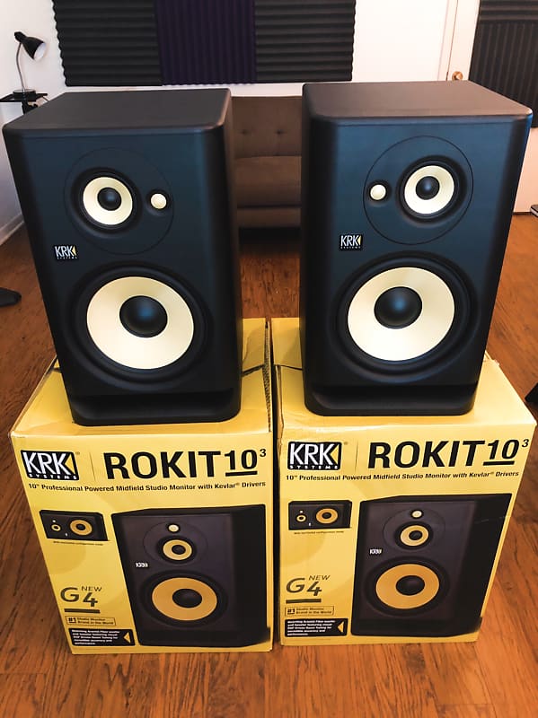 KRK Rokit RP10-3 G4 Powered 3-Way 10" Midfield Studio | Reverb