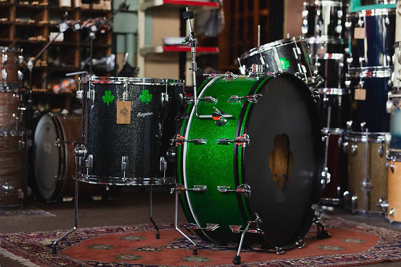 Rogers 1960/70s 'Thump of the Irish' in Green/Black Sparkle - | Reverb