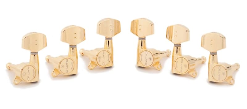 Graph Tech Ratio Acoustic 3+3 Calibrated Machine Heads Gold - | Reverb