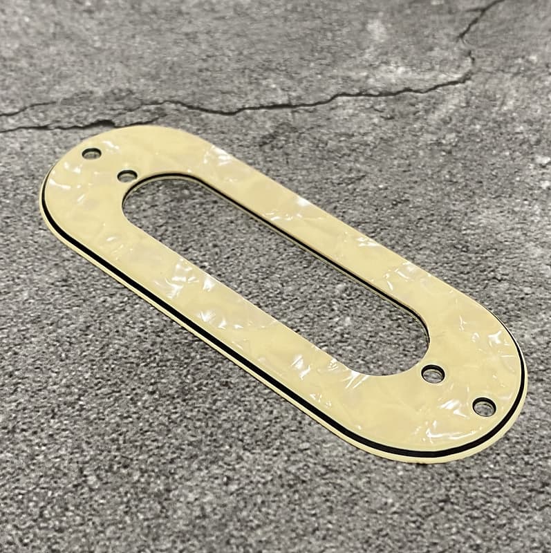 1x Cream Pearloid Stratocaster Strat Pickup Mounting Ring | Reverb