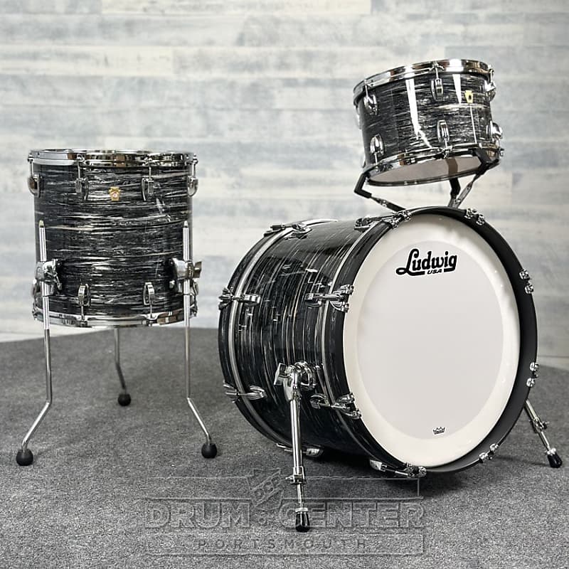 Ludwig Legacy Maple 3pc Downbeat Drum Set Vintage Black | Reverb