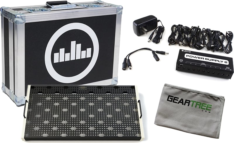 Temple Audio Duo 24 Vintage White Pedalboard w/ Flight Case, | Reverb