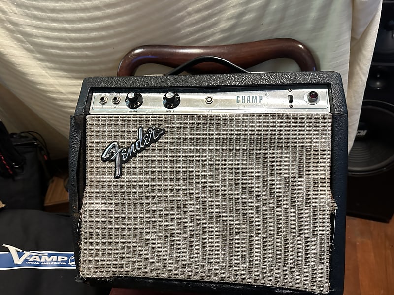 Fender champ amplifier project 1970's - Black | Reverb