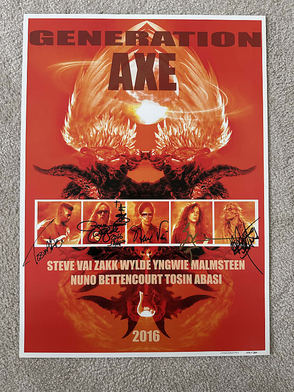 Generation AXE. Hand-signed, limited edition poster. 2016 | Reverb