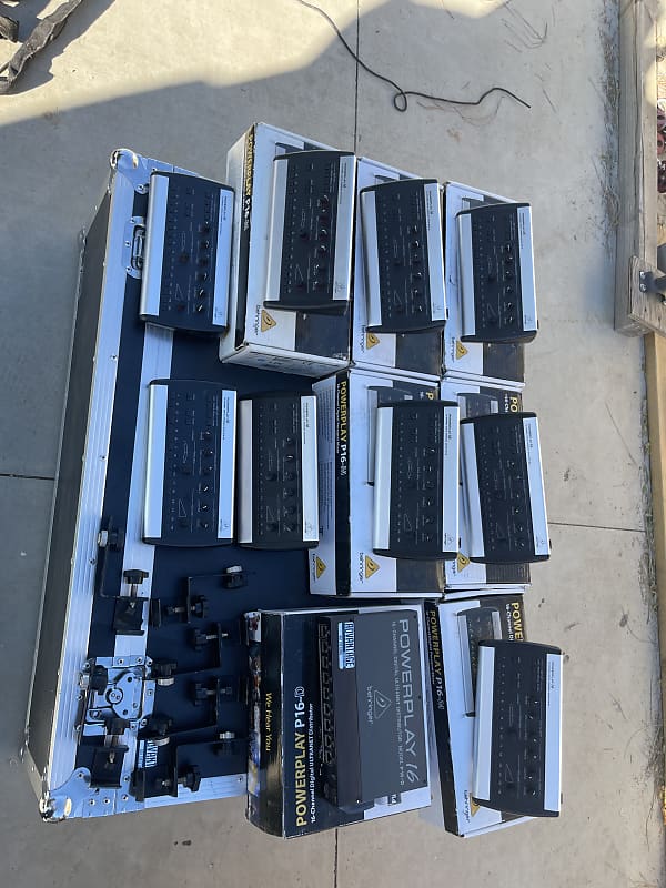 9 Behringer P16’s w/ P16D & 6 stand clamps | Reverb